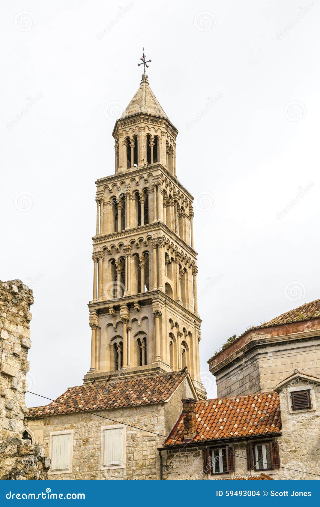 A Church Spire in Split, Croatia Stock Photo - Image of catholic, split ...