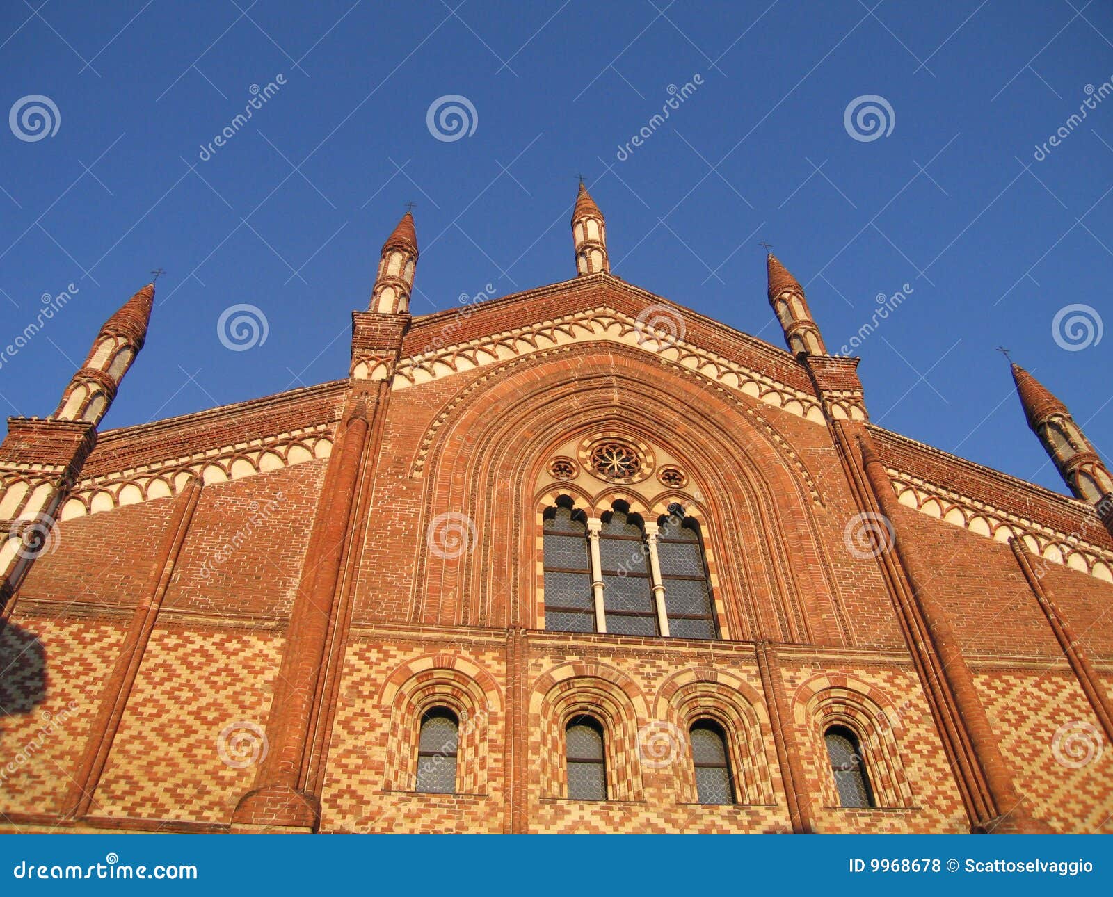 Church with spires stock photo. Image of windows, frames - 9968678
