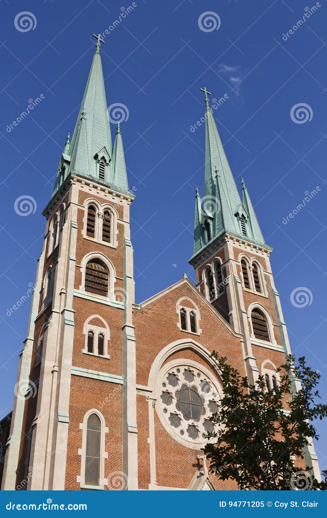 Church spires stock image. Image of tower, brick, evangelical - 94771205