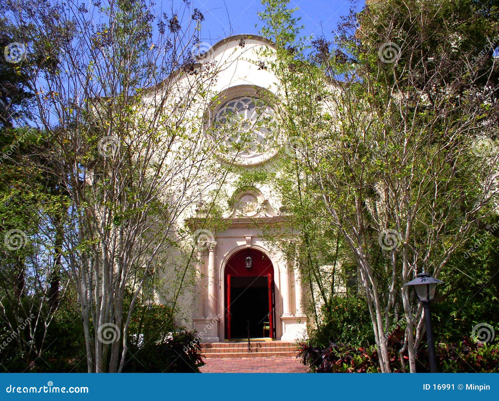 Church in springtime stock image. Image of entrance, architecture - 16991
