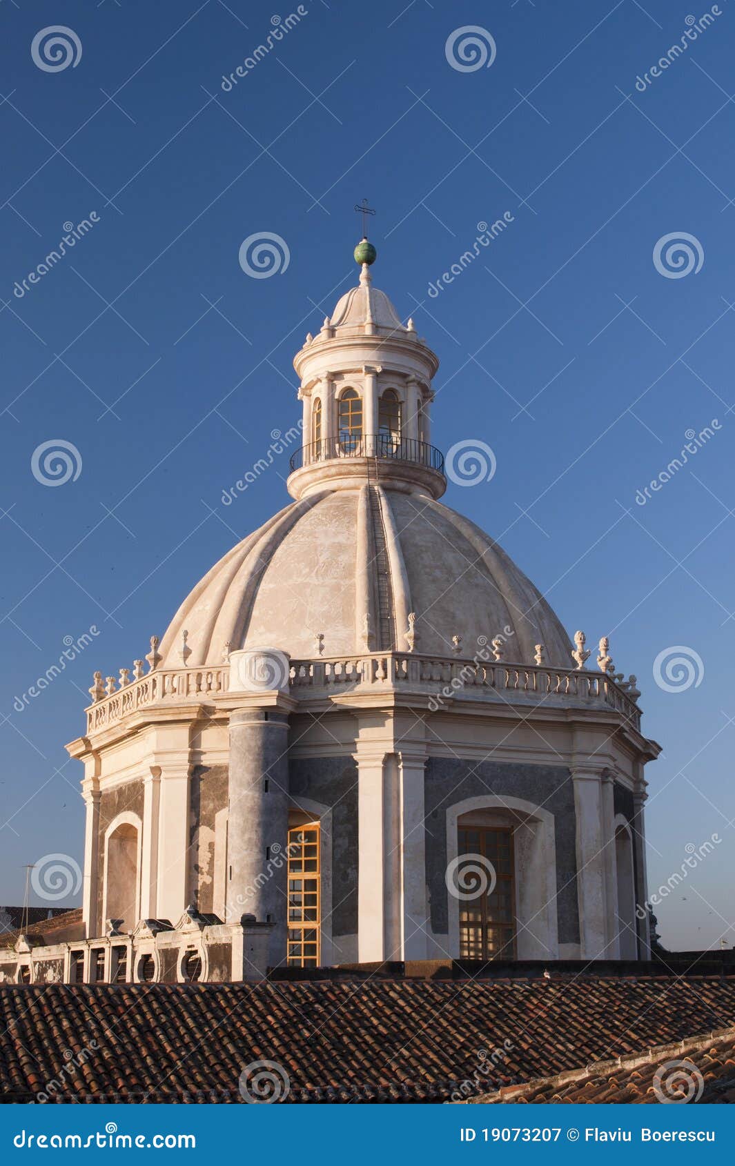 Church St Agatha Cupola in Catania Sicily Stock Image - Image of scene ...