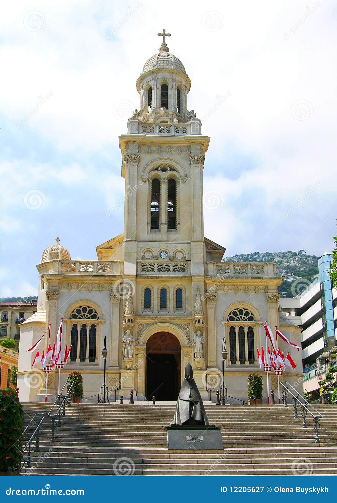 Church of St. Charles, Monaco Stock Image - Image of principality ...