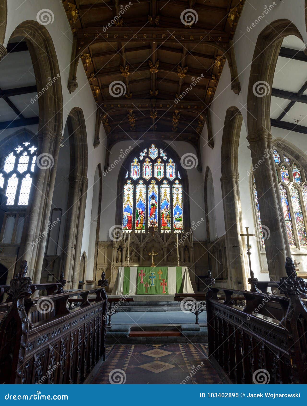 Church of St Cuthbert Altar Ceiling Editorial Image - Image of church ...