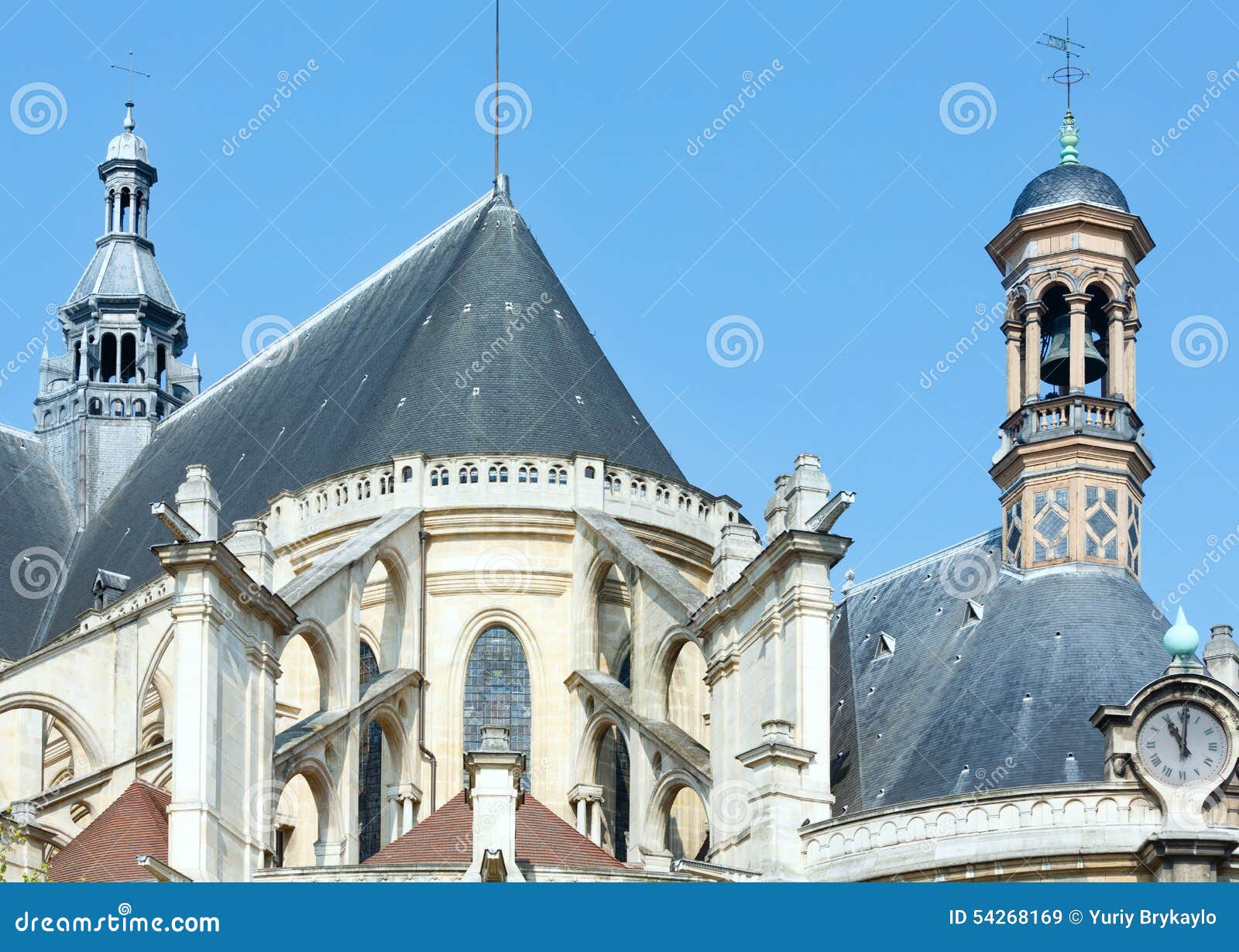 The Church of St Eustace, Paris. Stock Image - Image of eglise, saint ...