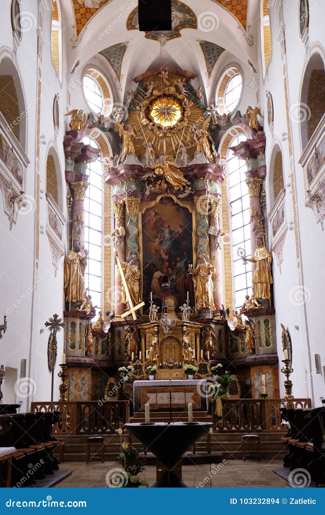 Church of St. John in Ursberg, Germany Stock Photo - Image of ...