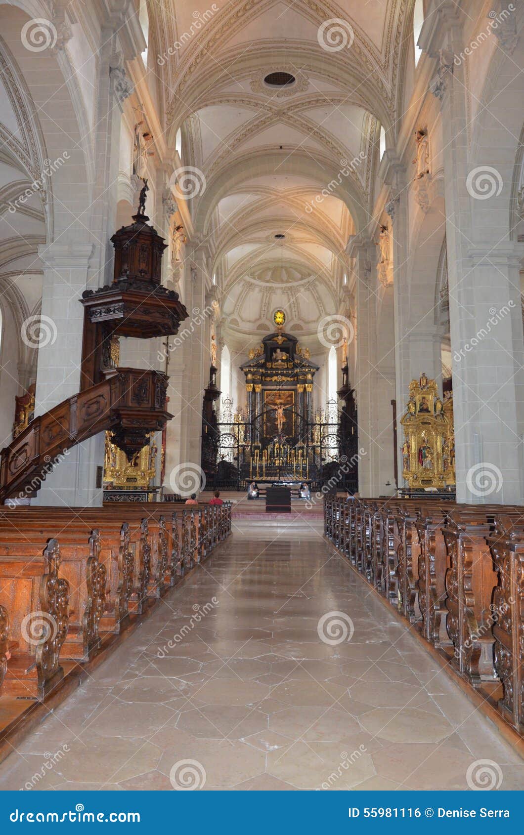 Church of St. Leodegar in Lucerne, Switzerland Stock Photo - Image of ...