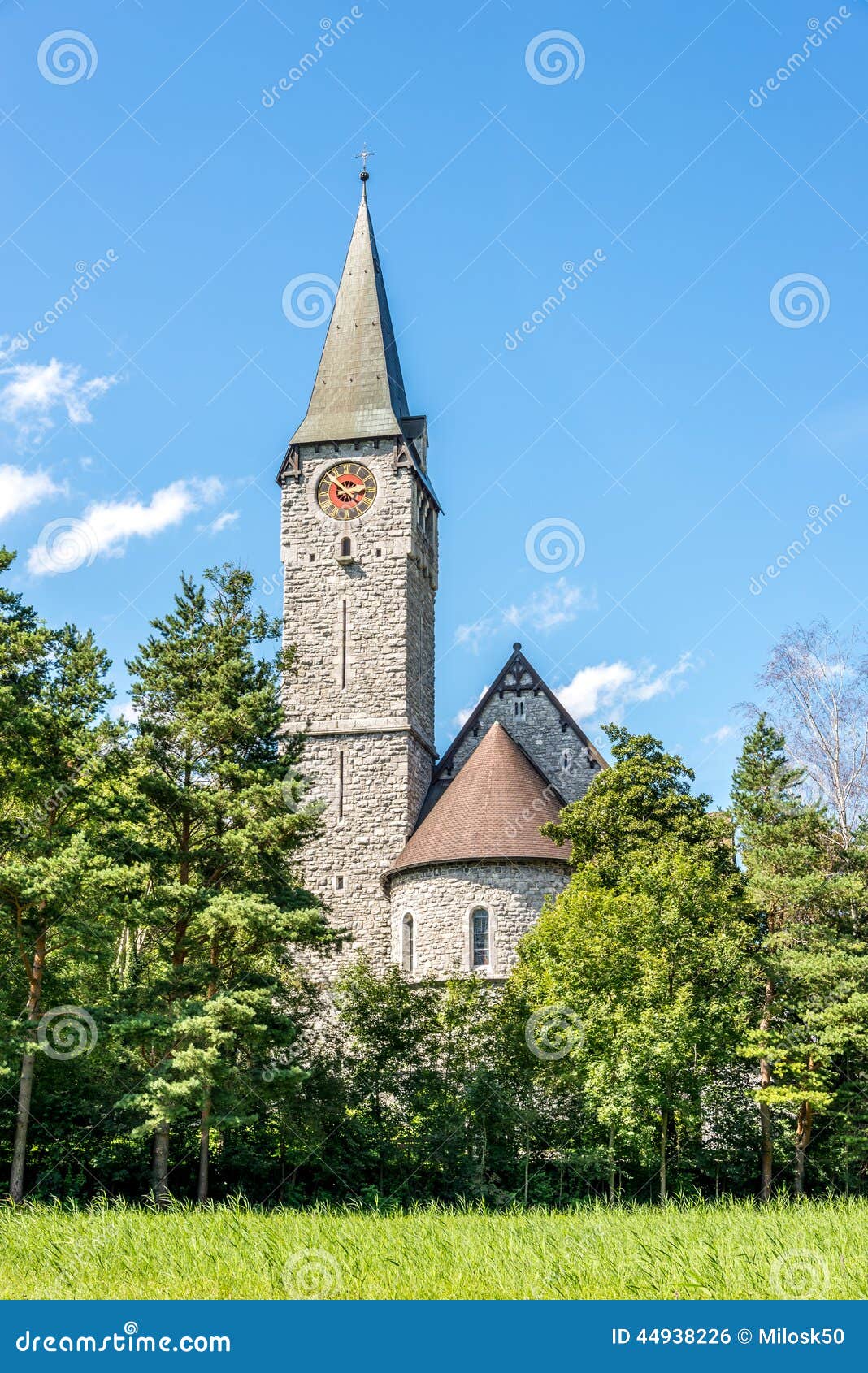 Church of St. Nicholas in Balzers Stock Photo - Image of belfry ...