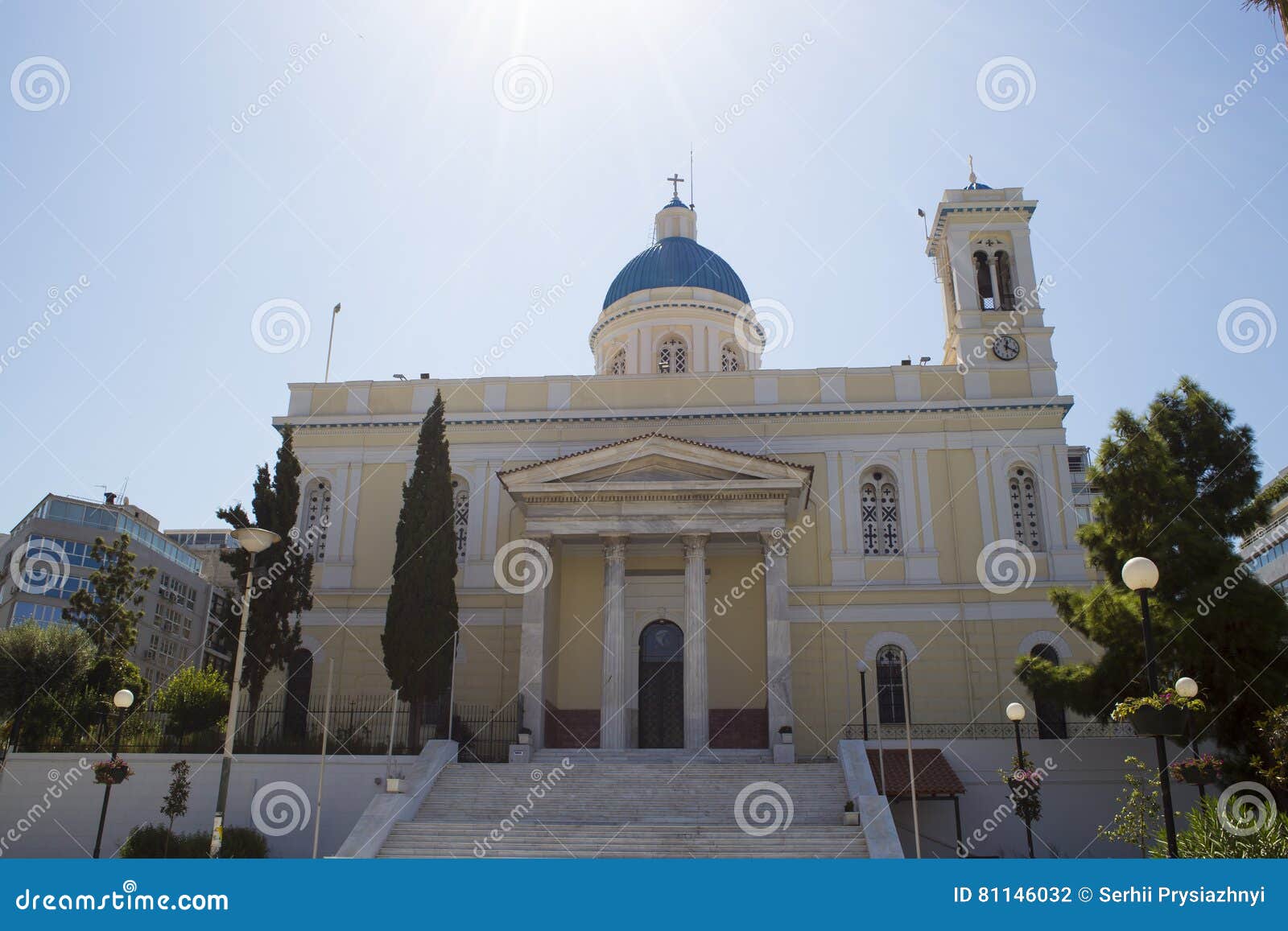 Church of St. Nicholas in Greece Stock Photo - Image of caldera ...