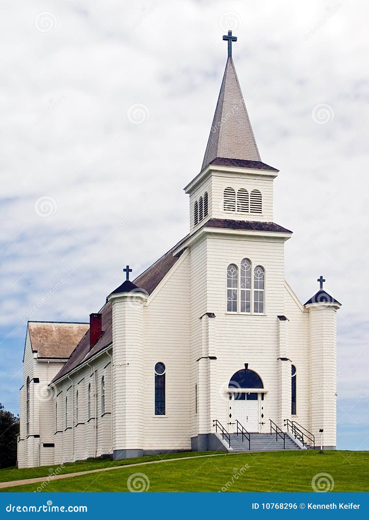 Church, St. Peter S Bay, PEI, Canada Stock Photo - Image of belfry ...