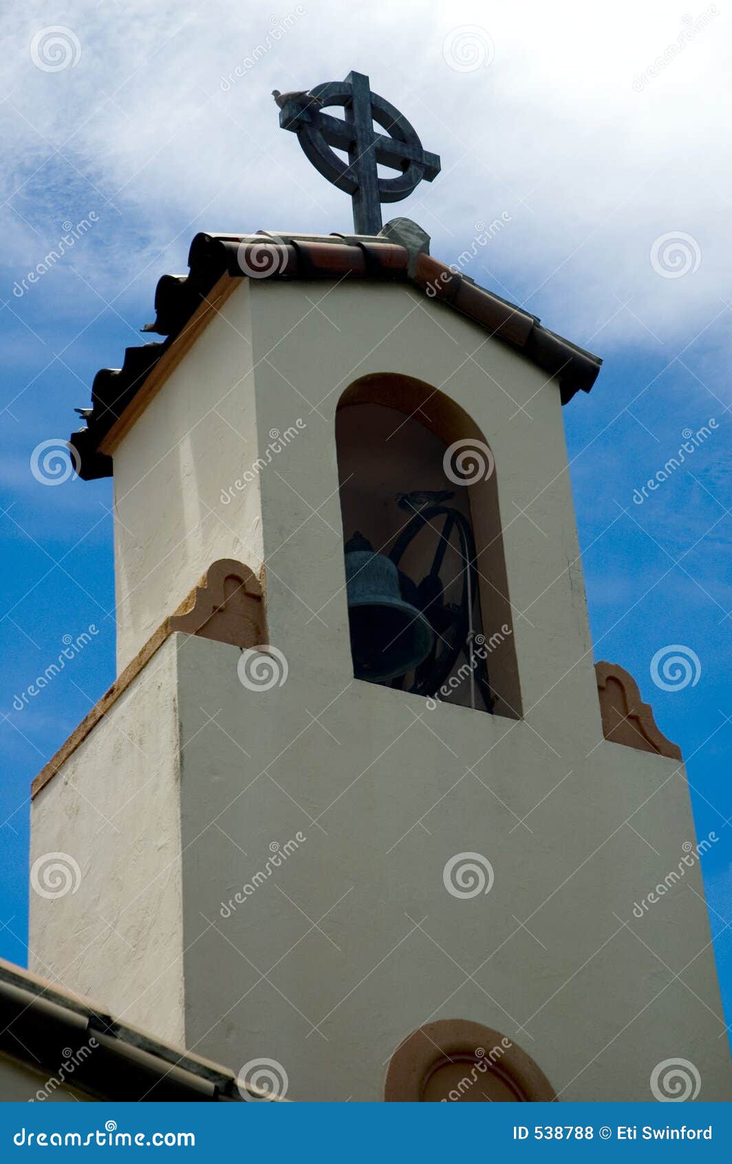 Church Steeple on Bell Tower Stock Photo - Image of sunday, tower: 538788