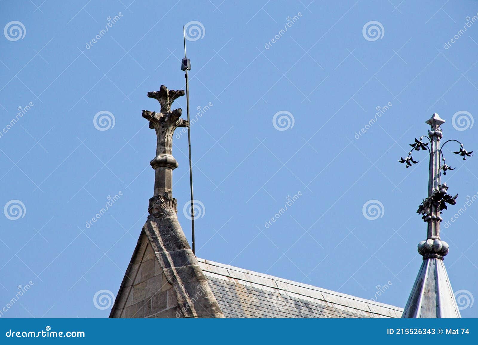 Church steeple and cross stock image. Image of telephone - 215526343