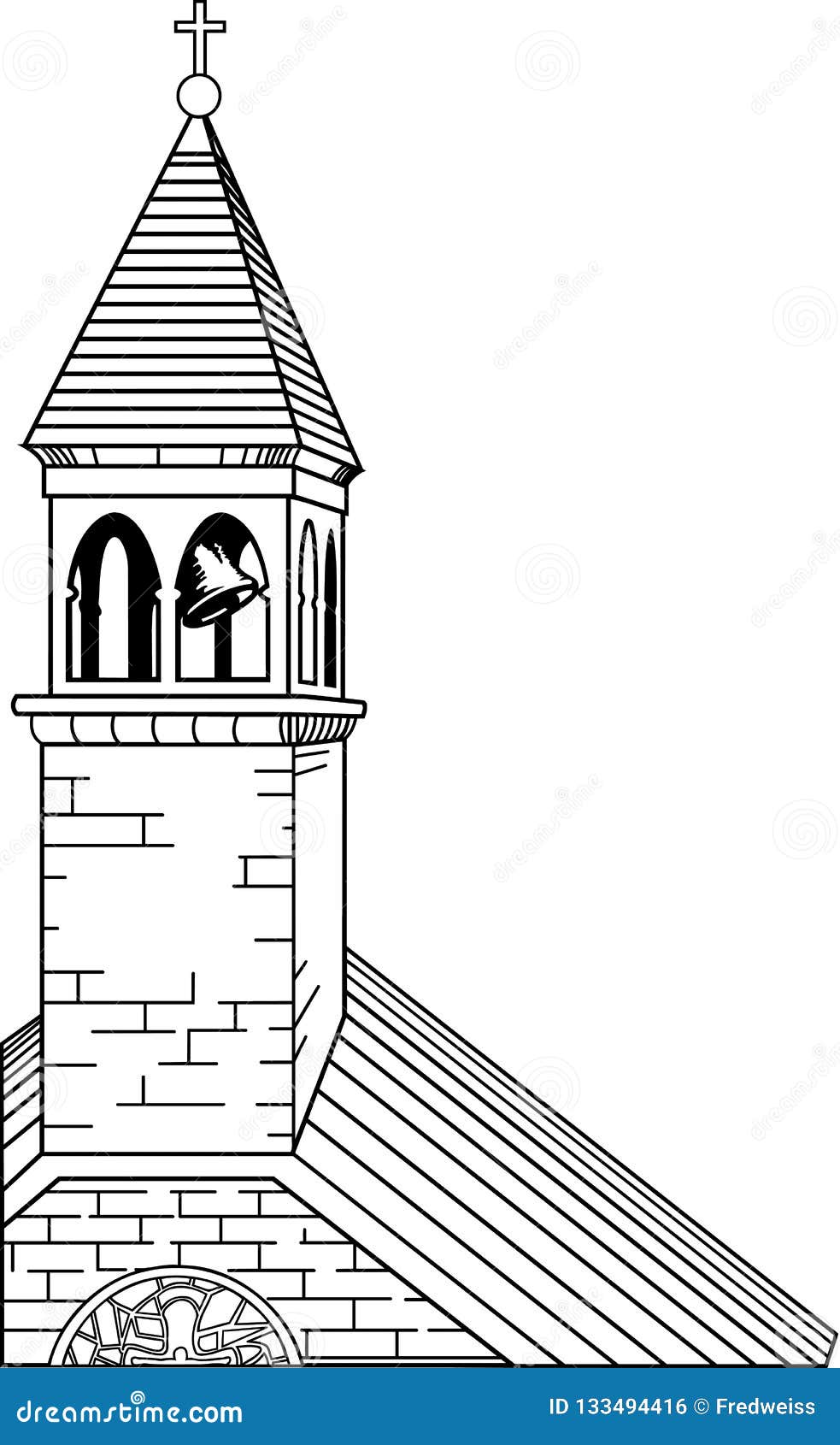 Church Steeple Abbey Line Icon. Chapel Tower Worship House Christ Place ...