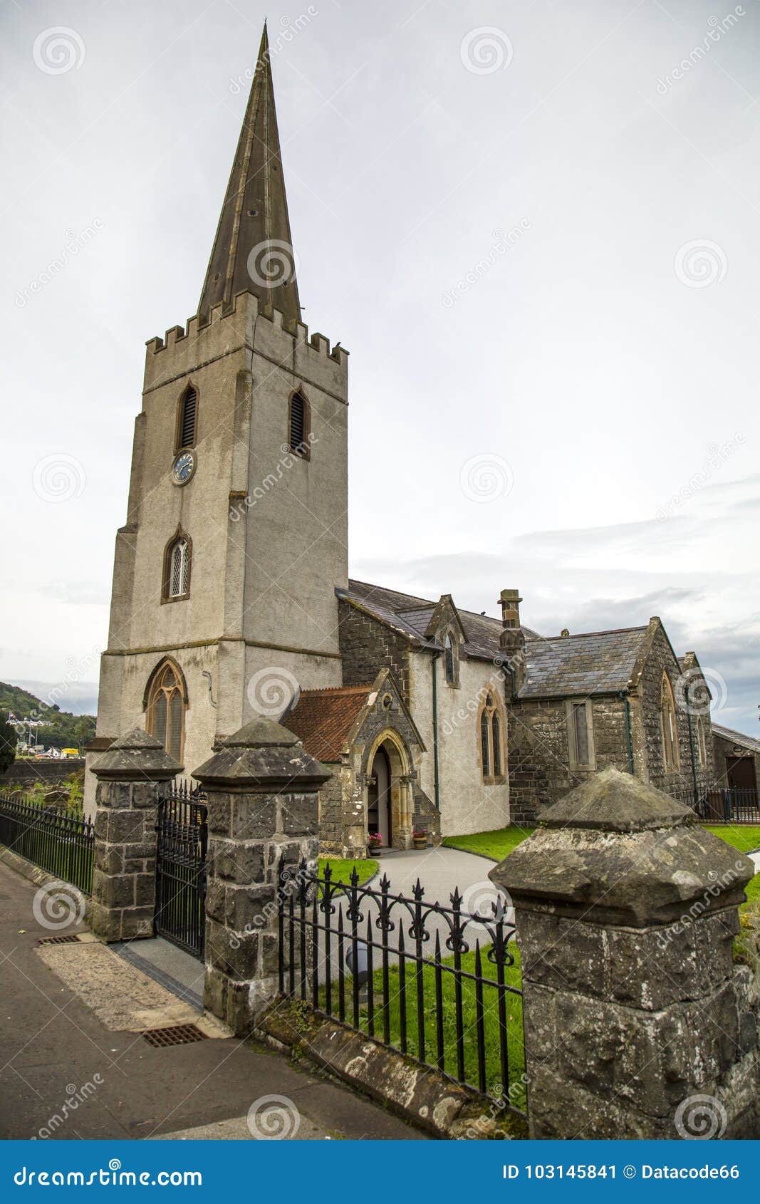 Church and steeple stock image. Image of architect, vintage - 103145841