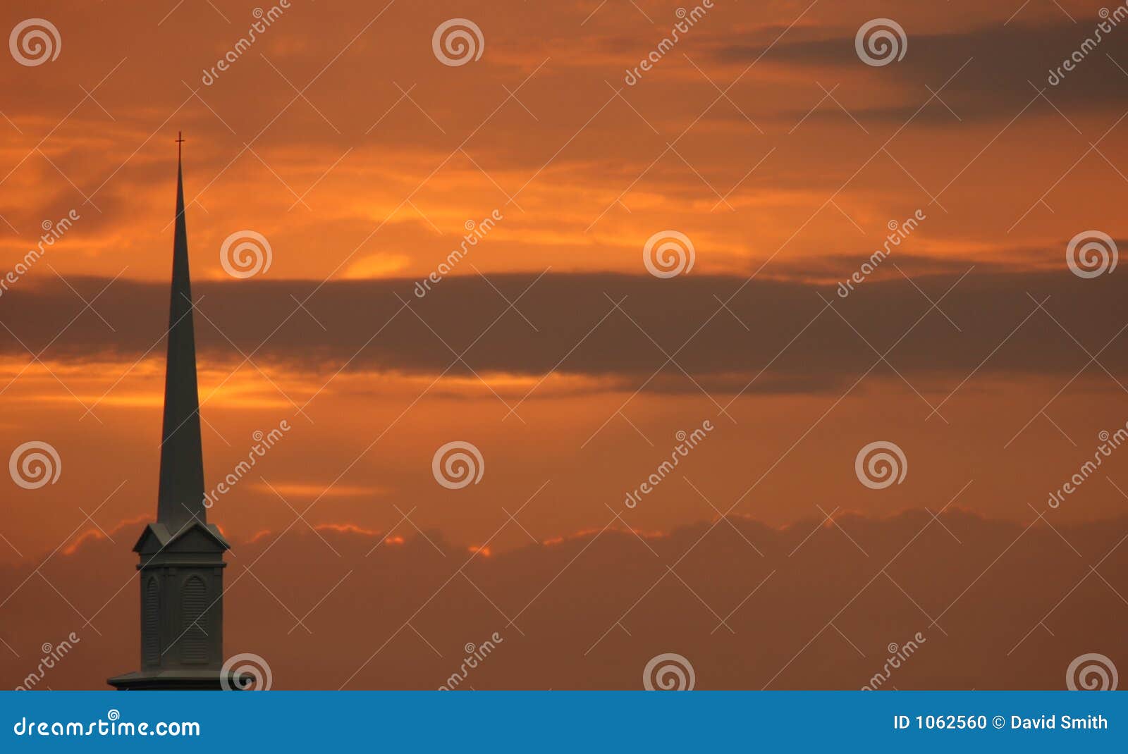 Church Steeple Set Against Sunset Stock Photo - Image of sunset ...