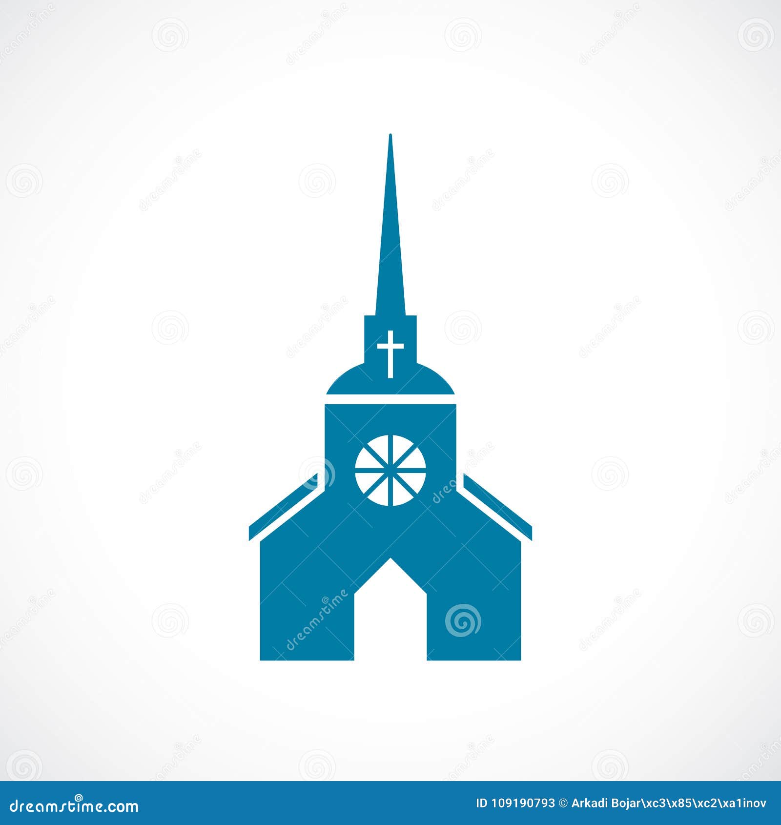 Church with Steeple Vector Icon Stock Vector - Illustration of chapel ...