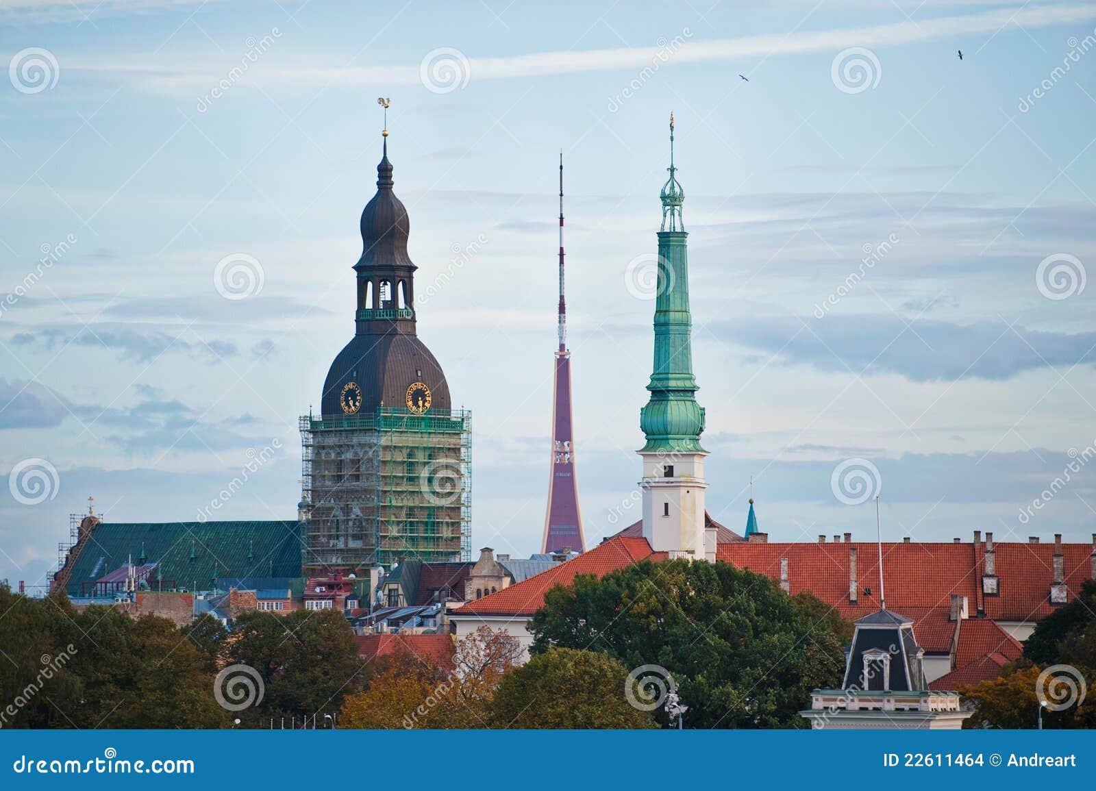 Church steeples skyline stock photo. Image of rooftop - 22611464