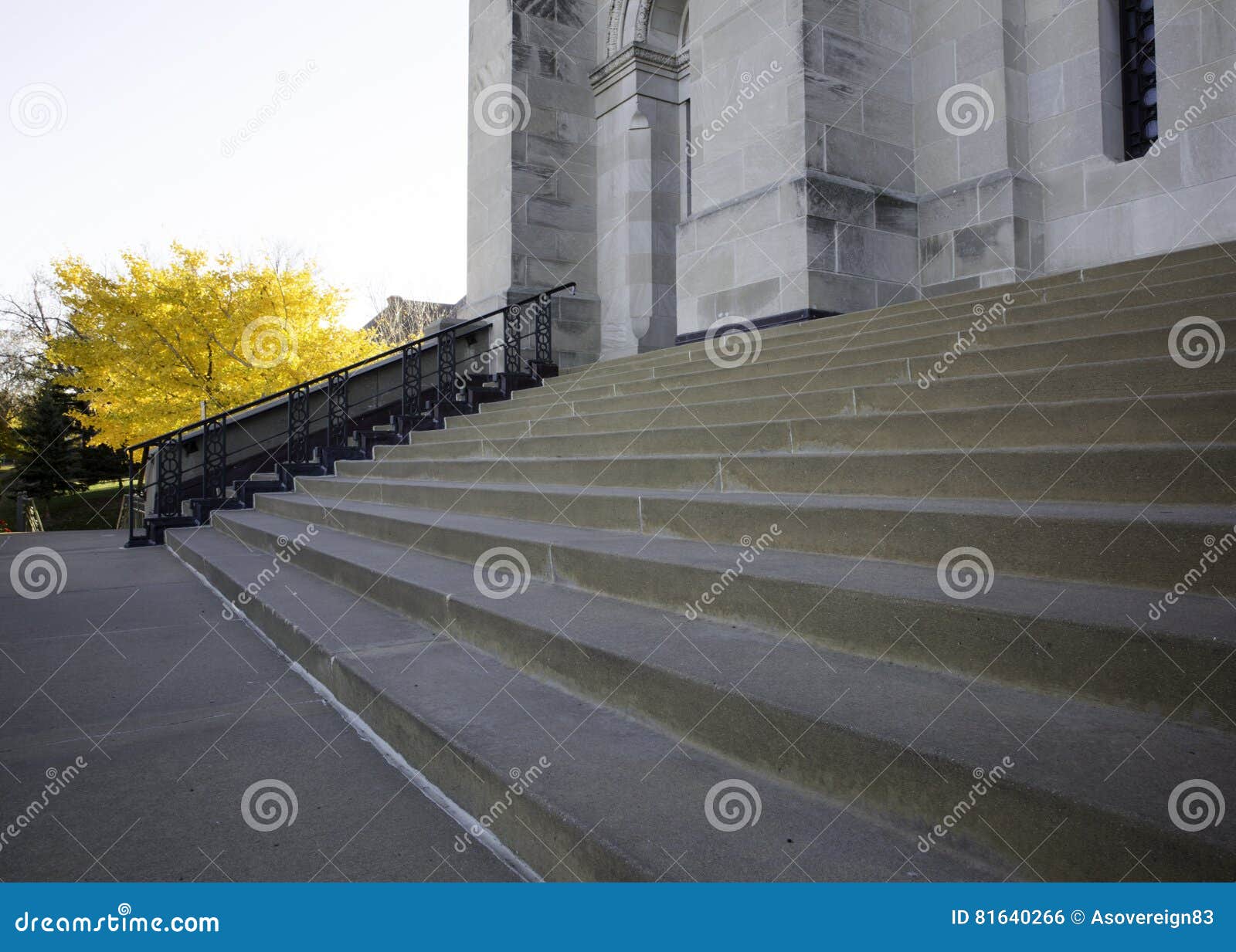 Church steps stock photo. Image of fence, brick, concrete - 81640266