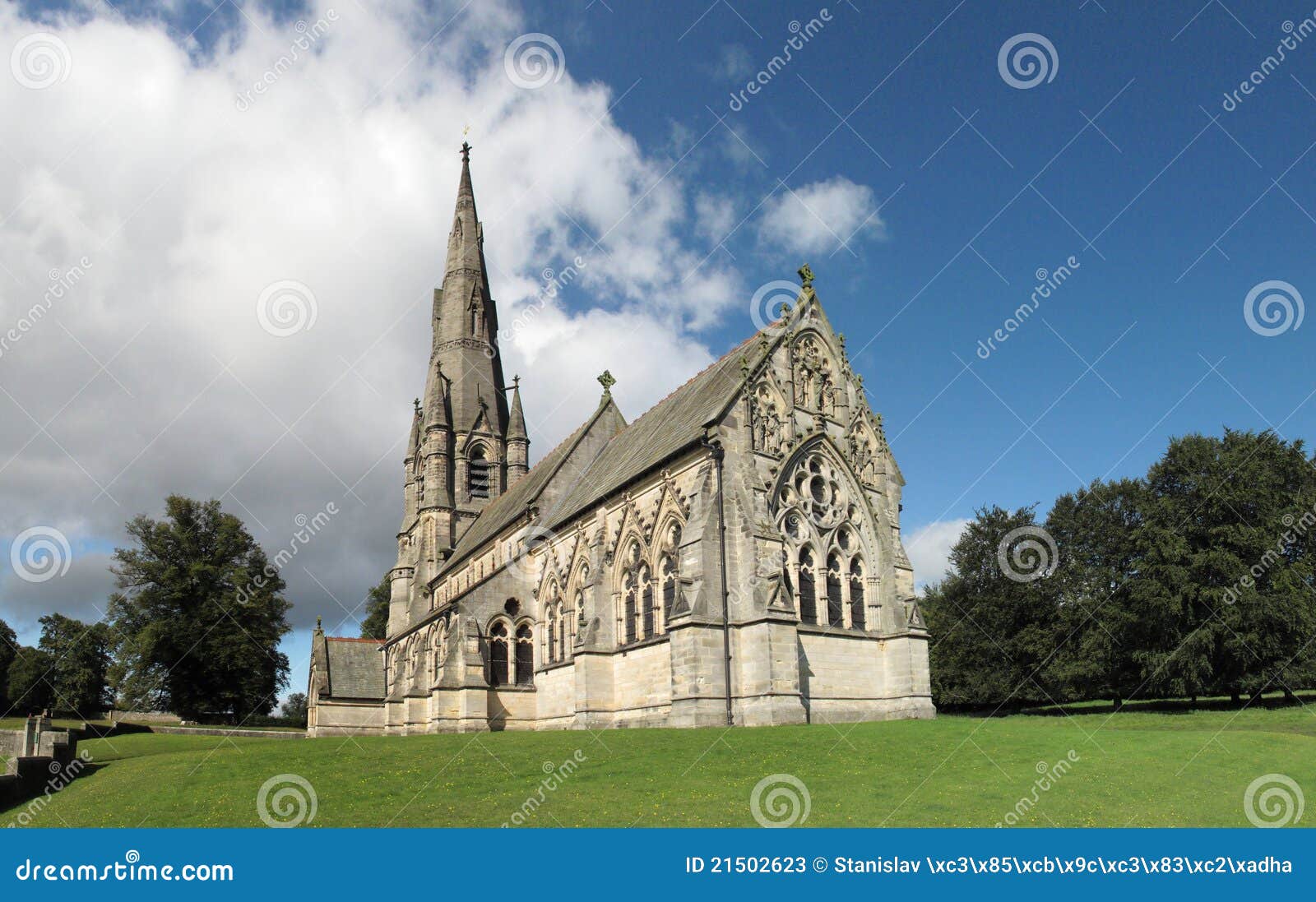 Church in Studley Royal Park Stock Image - Image of tourism ...