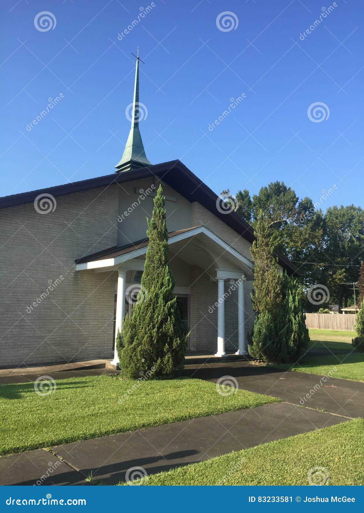 Church on a sunny day stock image. Image of church, grass - 83233581