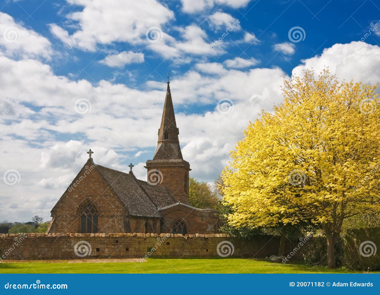 Church on a Sunny Spring Afternoon Stock Photo - Image of catholic ...