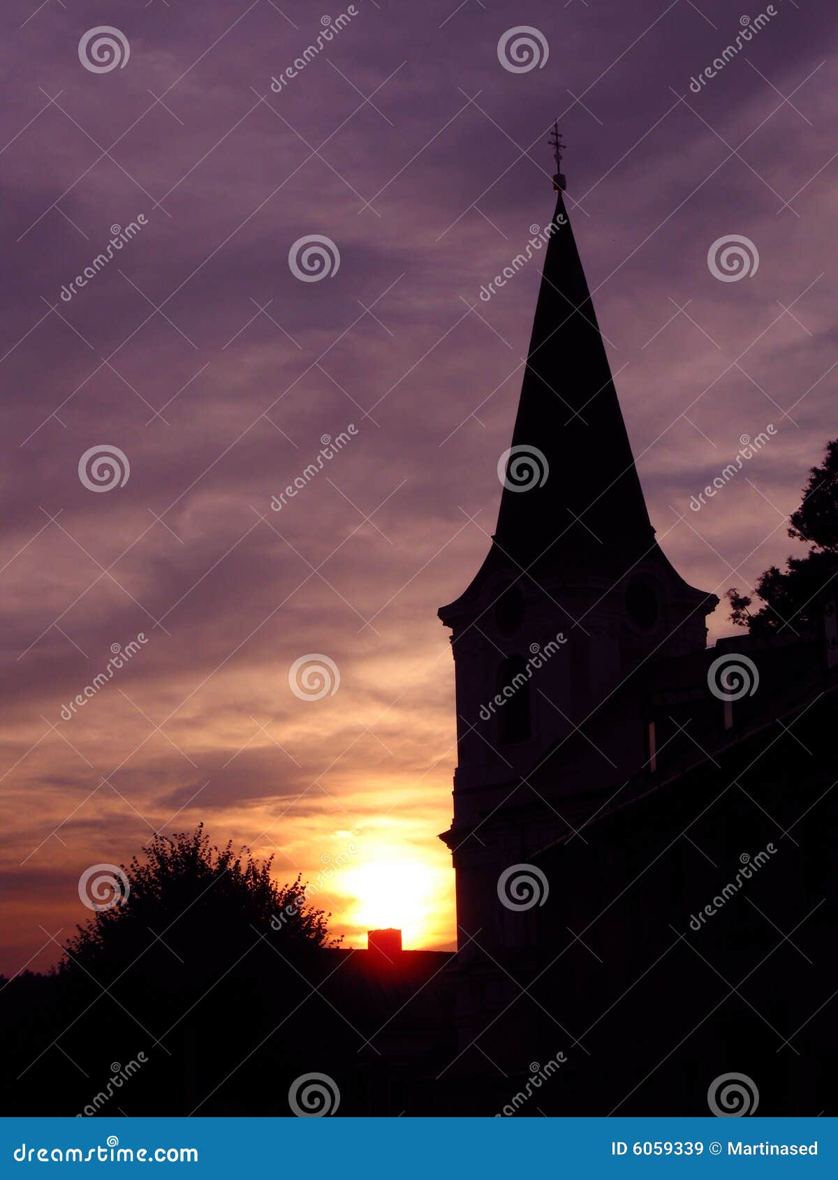 Church in sunset stock image. Image of christ, pretty - 6059339