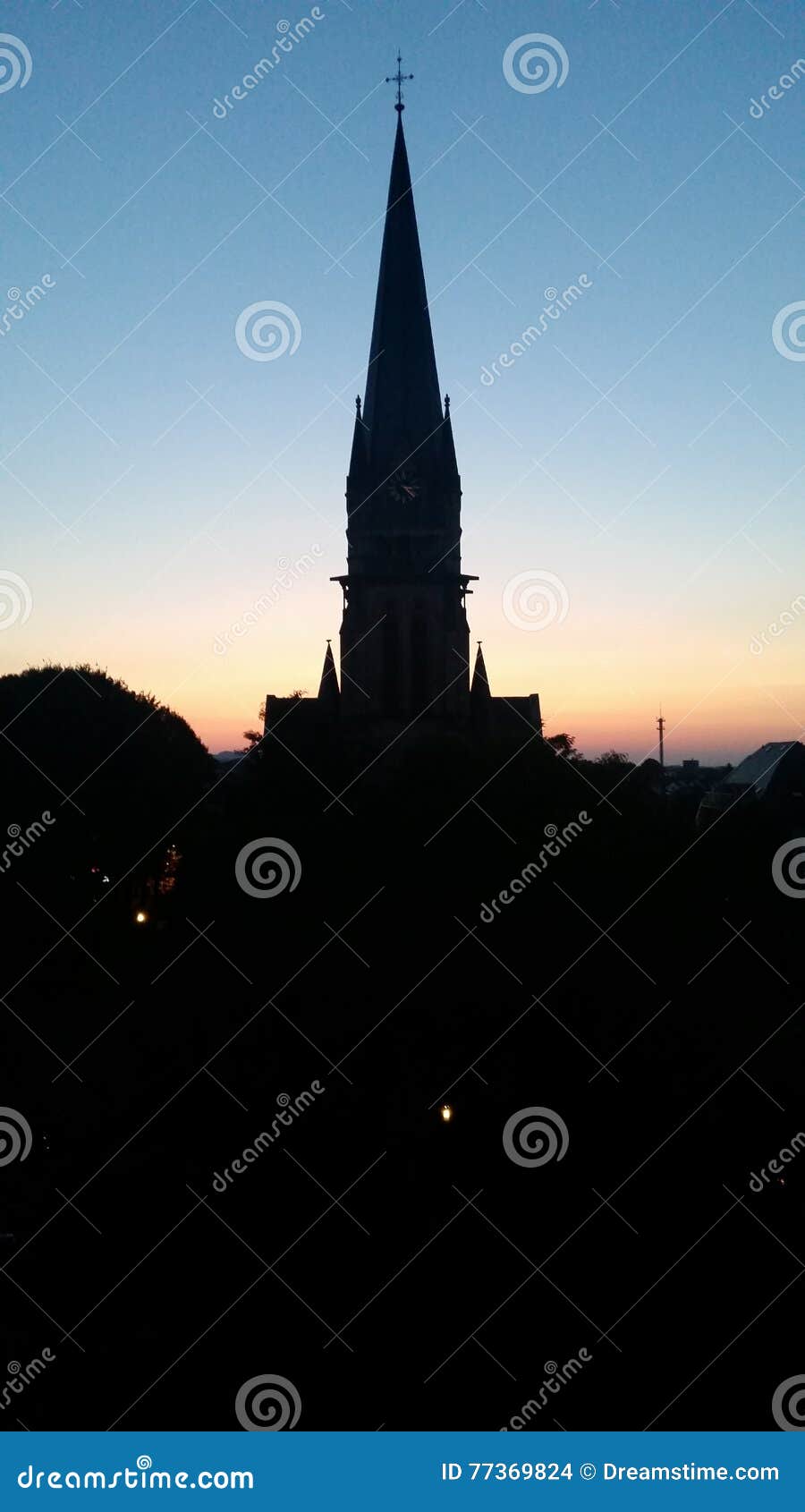Church Sunset Silhouette Royalty-Free Stock Photography | CartoonDealer ...