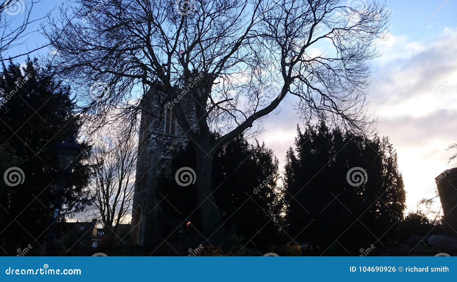 Church at Sunset stock photo. Image of spring, fall - 104690926