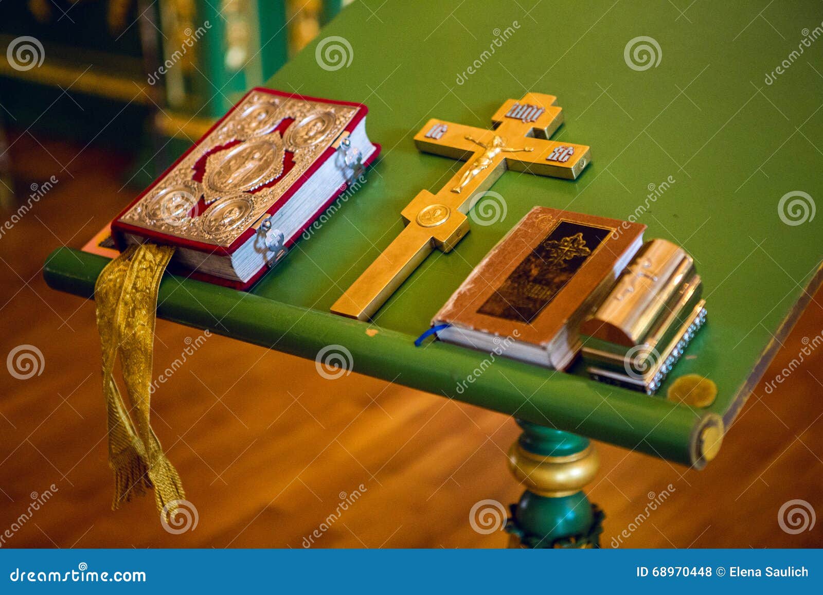 Church Supplies Priest for Baptism Stock Photo - Image of ritual ...