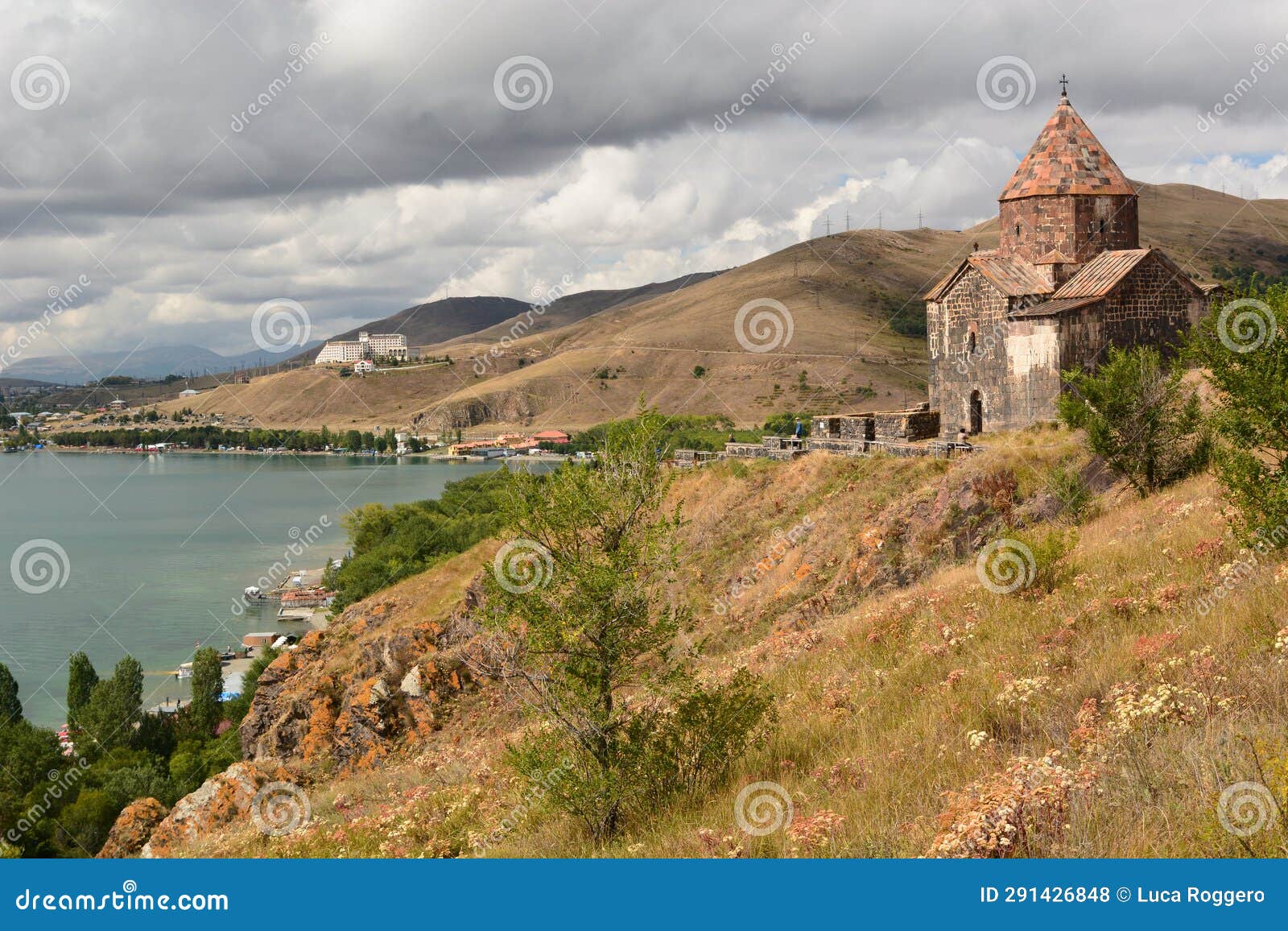 The Church of Surp Arakelots on Lake Sevan. Sevanavank Monastic Complex. Sevan Peninsula ...
