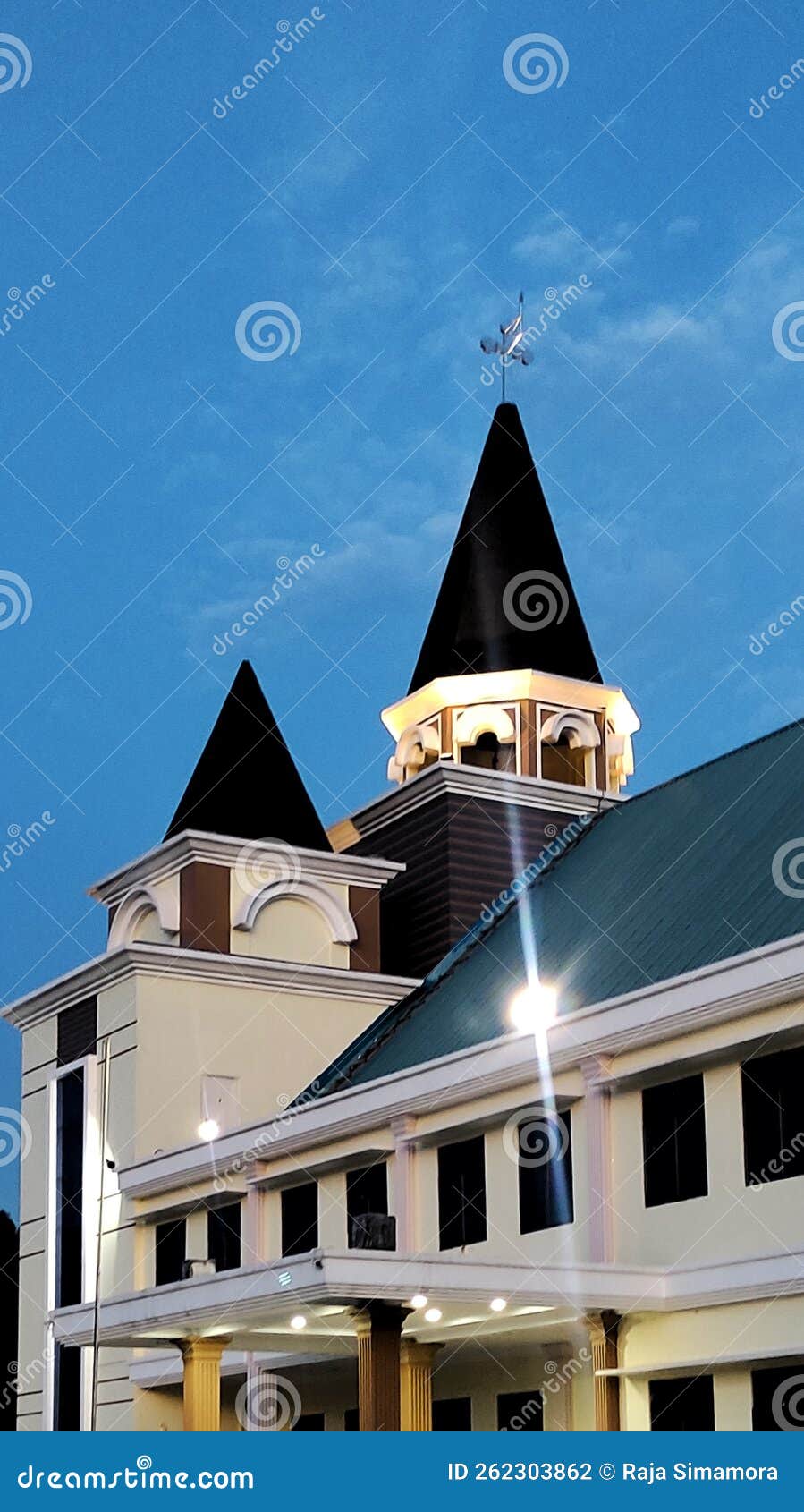 Church taken from backside stock photo. Image of landmark - 262303862