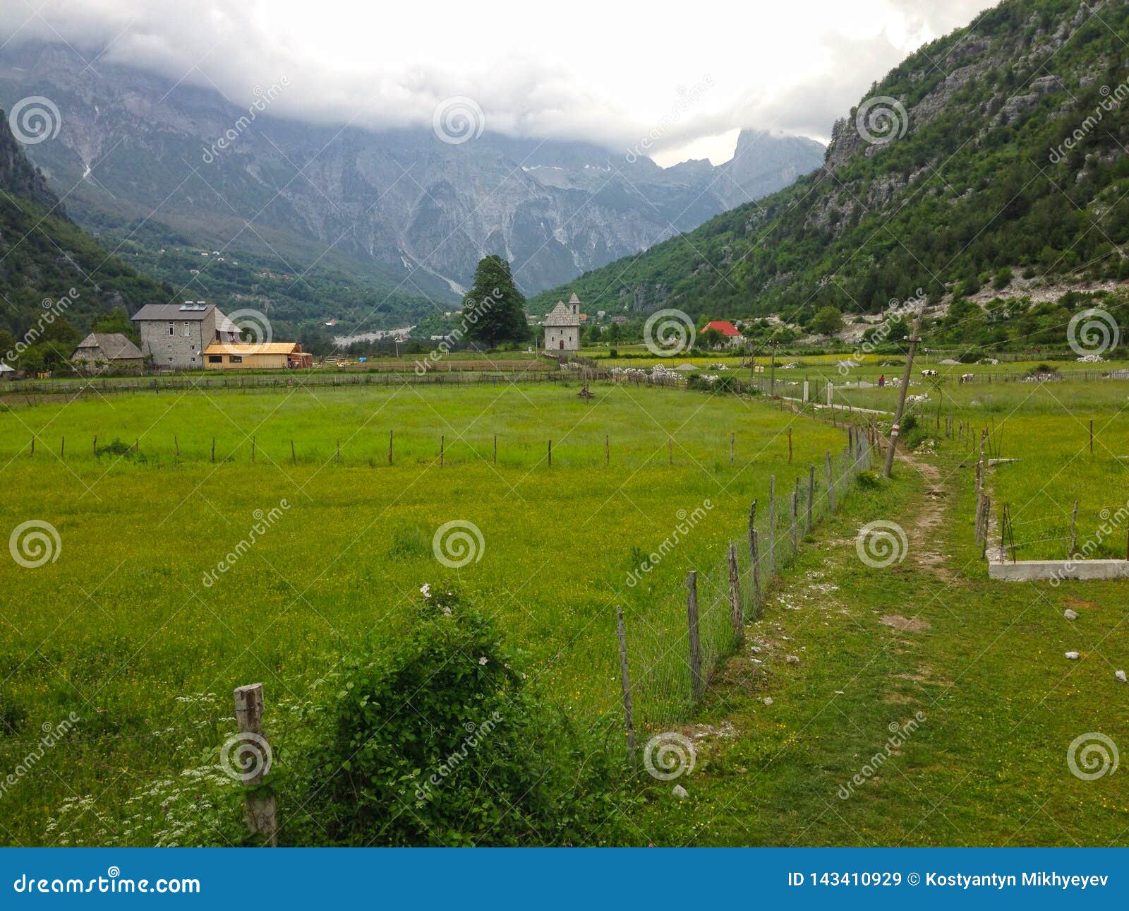 The Church of Thethi Albania Stock Image - Image of grass, green: 143410929