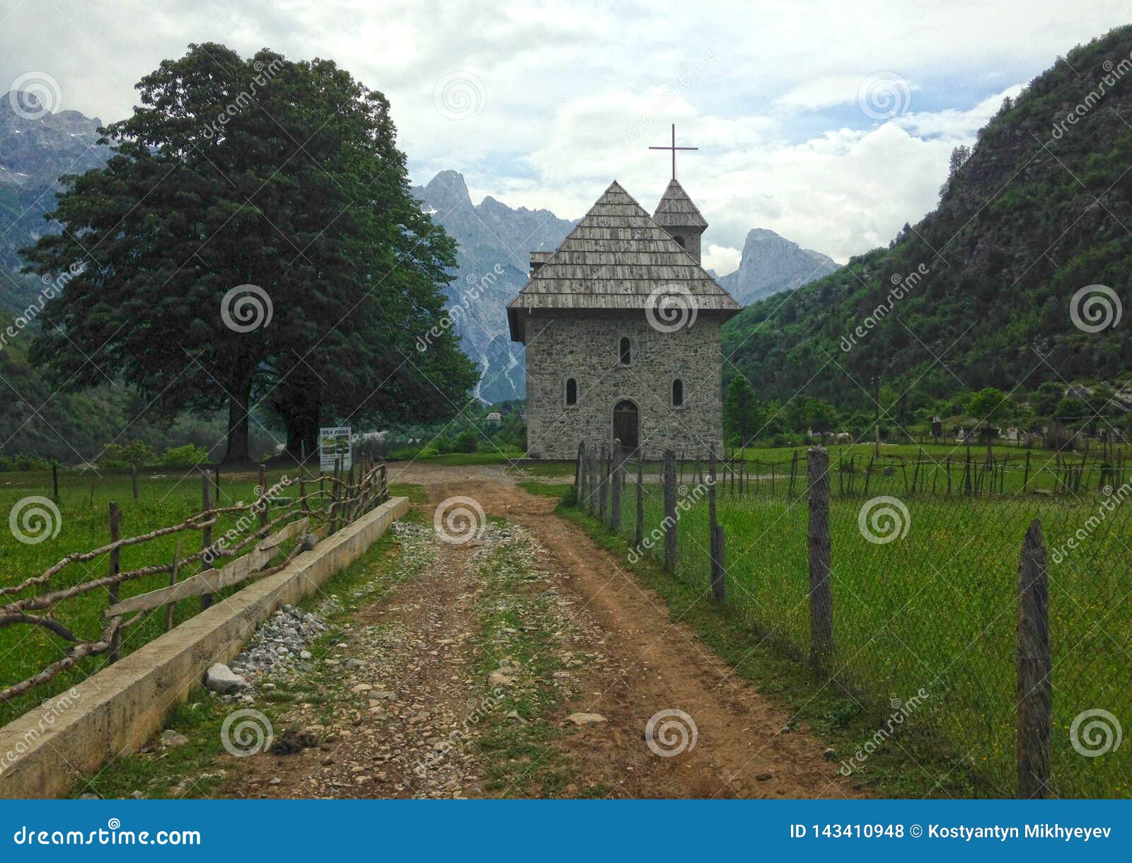 The Church of Thethi Albania Stock Photo - Image of mountain, travel ...