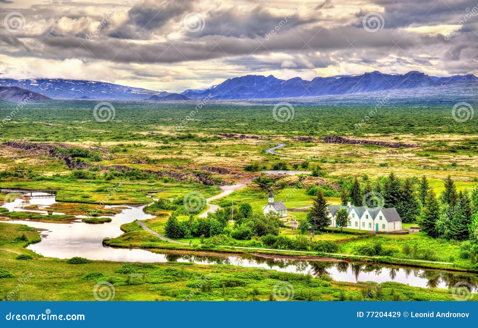 Church in Thingvellir National Park - Iceland Stock Image - Image of ...