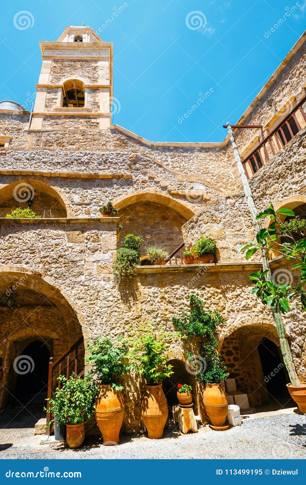 Church of Toplou Monastery, Crete Stock Image - Image of historical ...