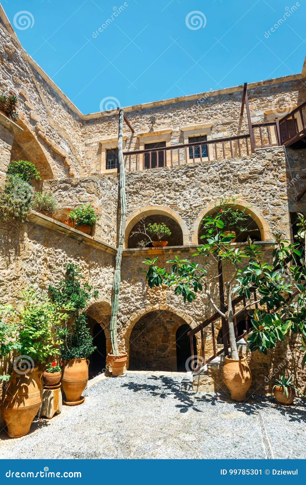 Church of Toplou Monastery, Crete Stock Image - Image of european ...