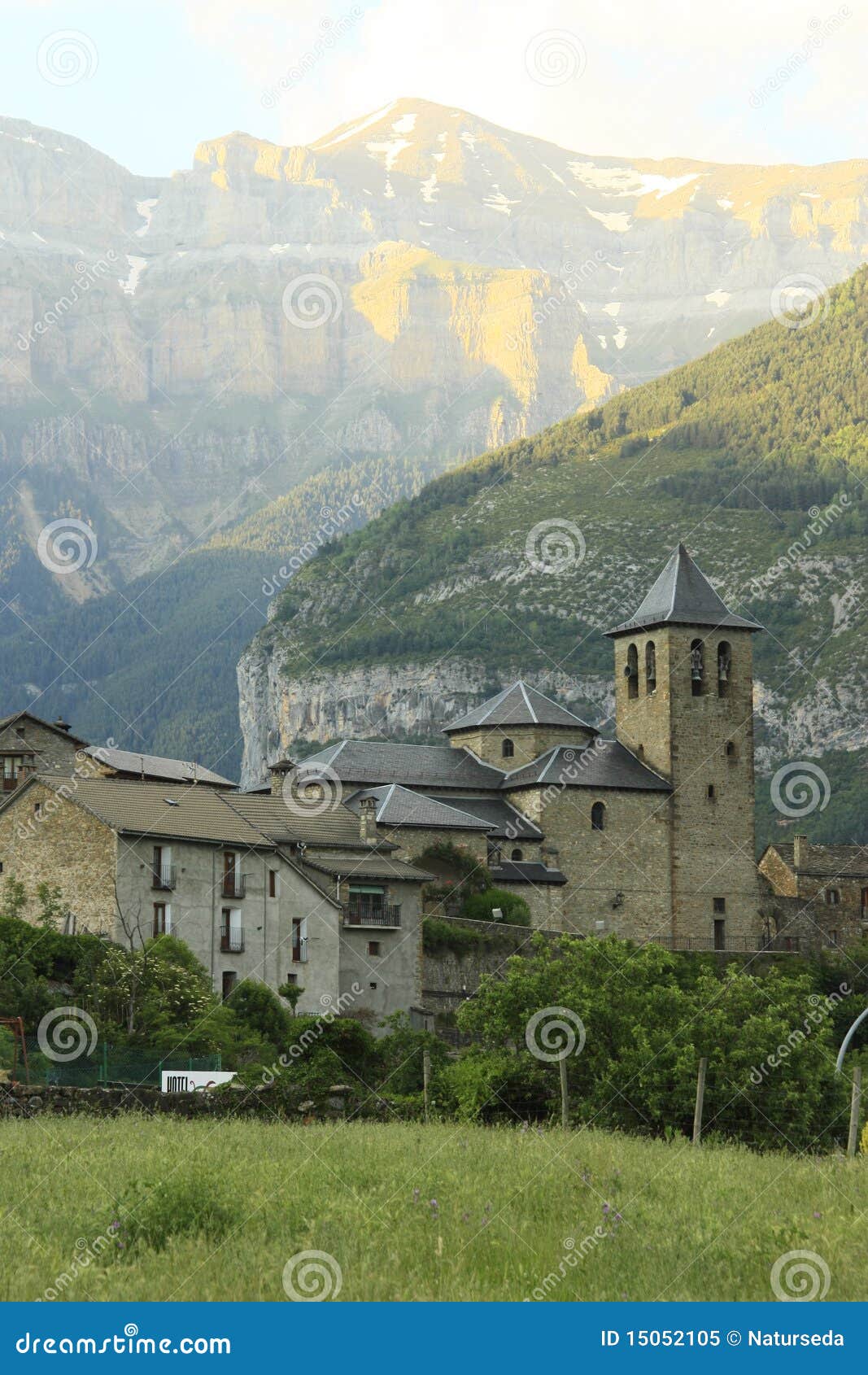 Church of Torla in Ordesa, Pyrenees Stock Image - Image of nature ...