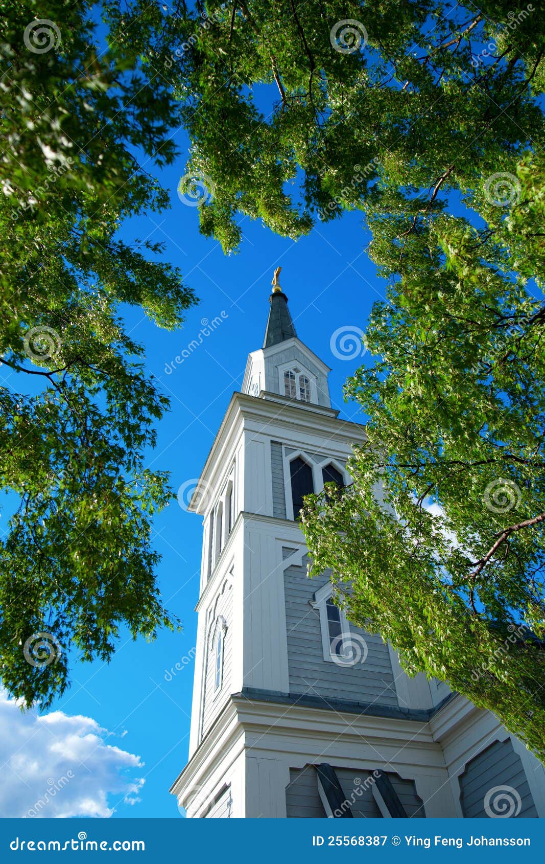 Church tower stock image. Image of wooden, tree, wood - 25568387