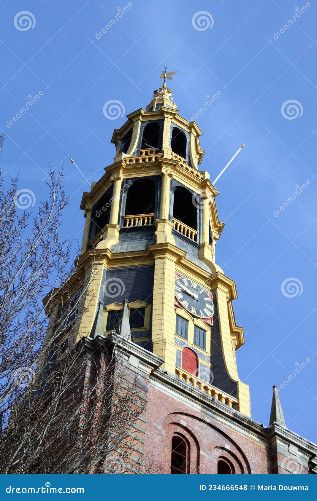 Church Tower.in the City of Groningen. Netherlands Stock Photo - Image ...