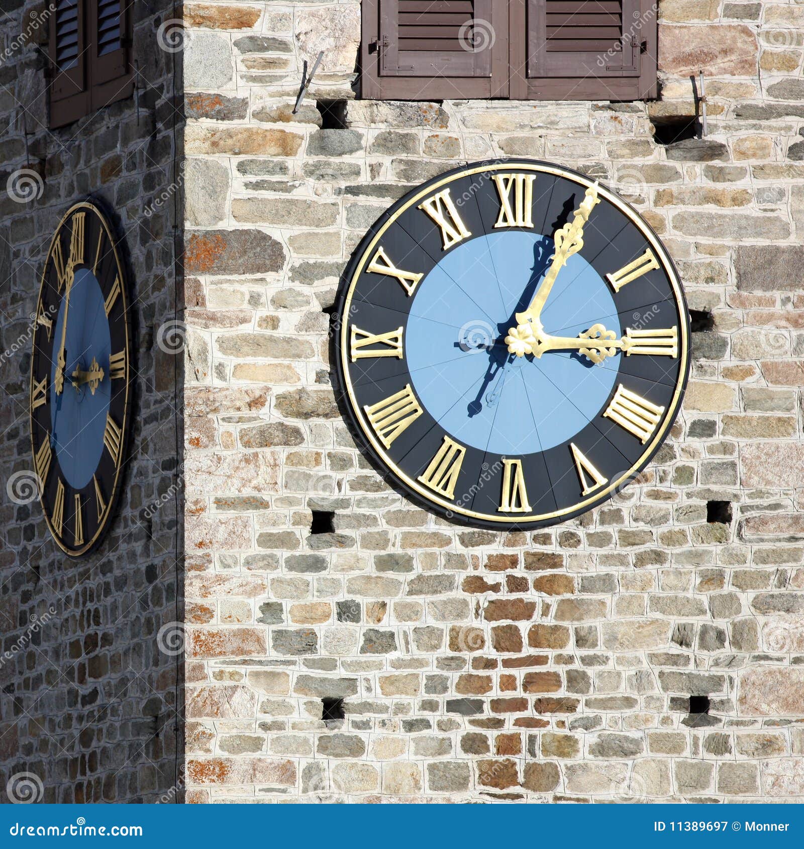 Church Tower with Clock stock image. Image of clock, building - 11389697