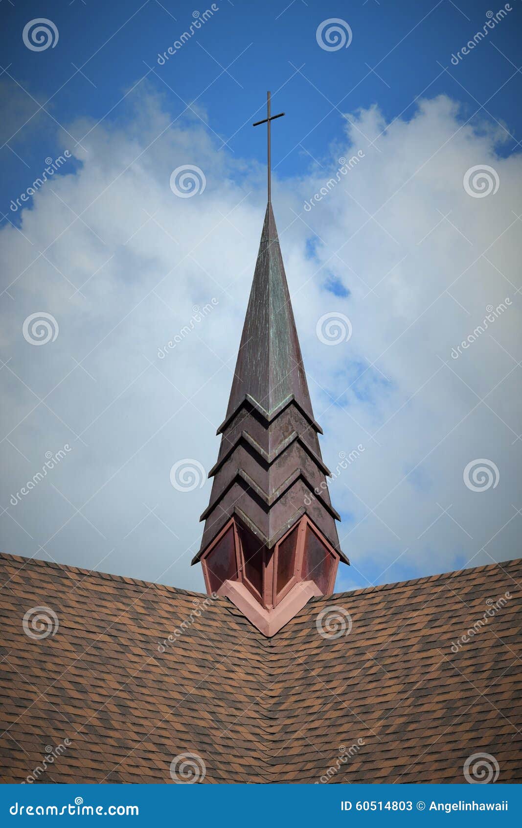 Church tower stock image. Image of outdoor, hawaii, cross - 60514803