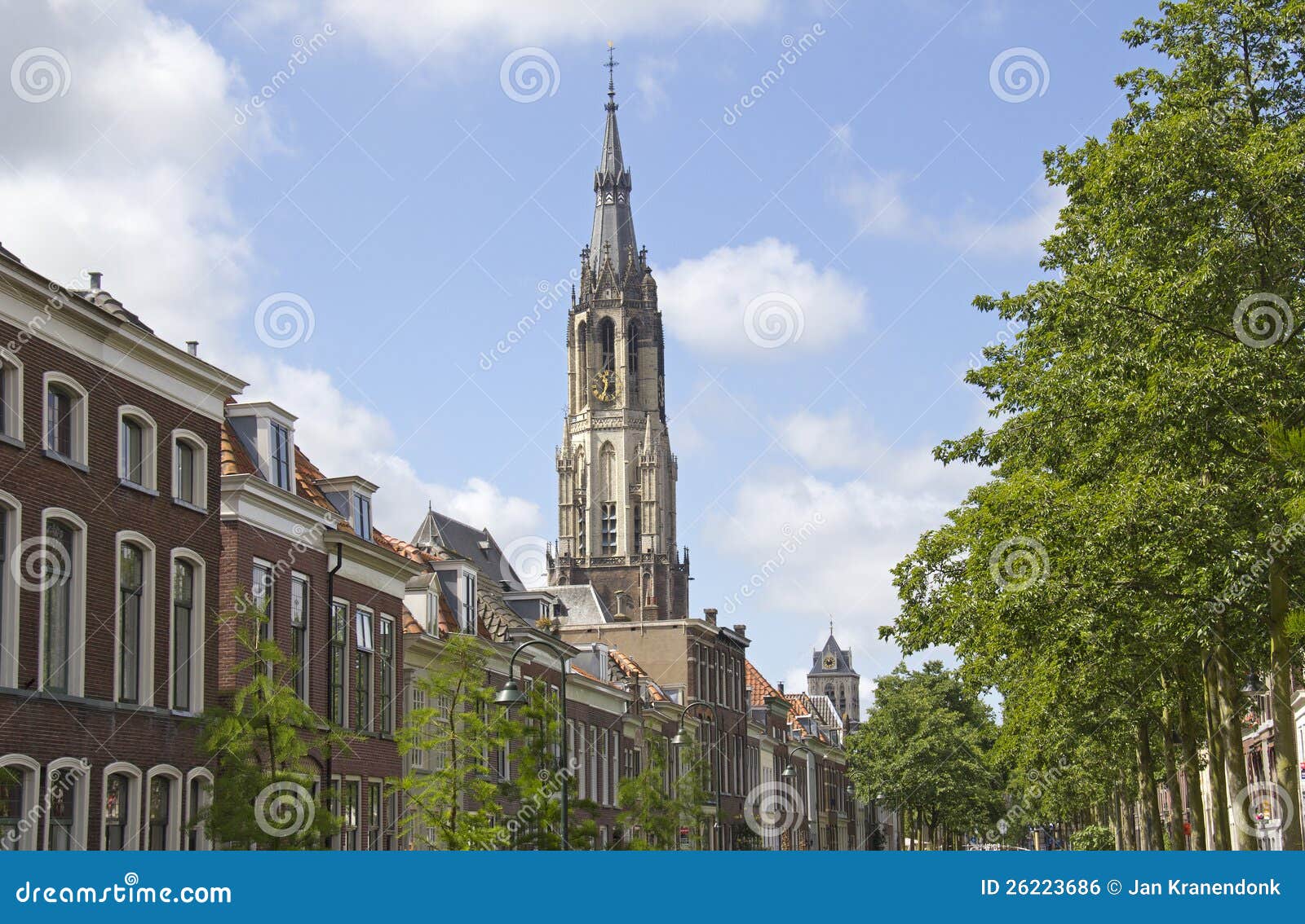 Church Tower of Delft stock photo. Image of high, building - 26223686