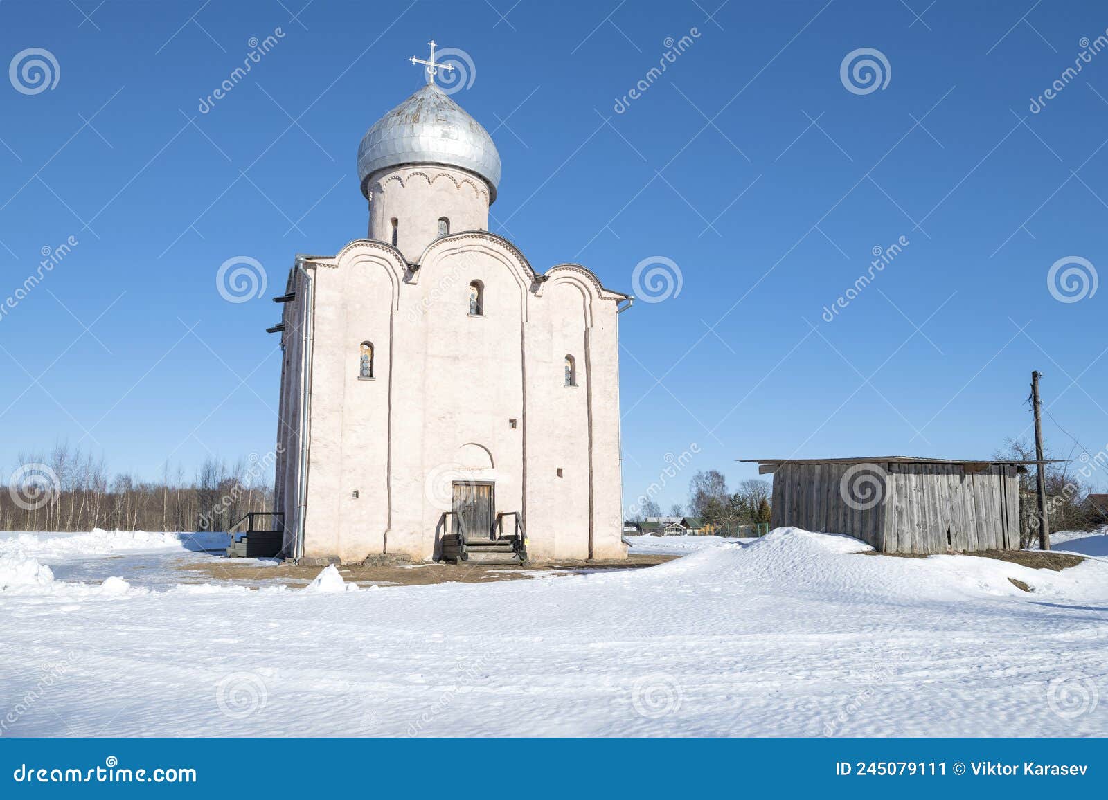 Church of the Transfiguration of the Savior on Nereditsa Stock Image ...
