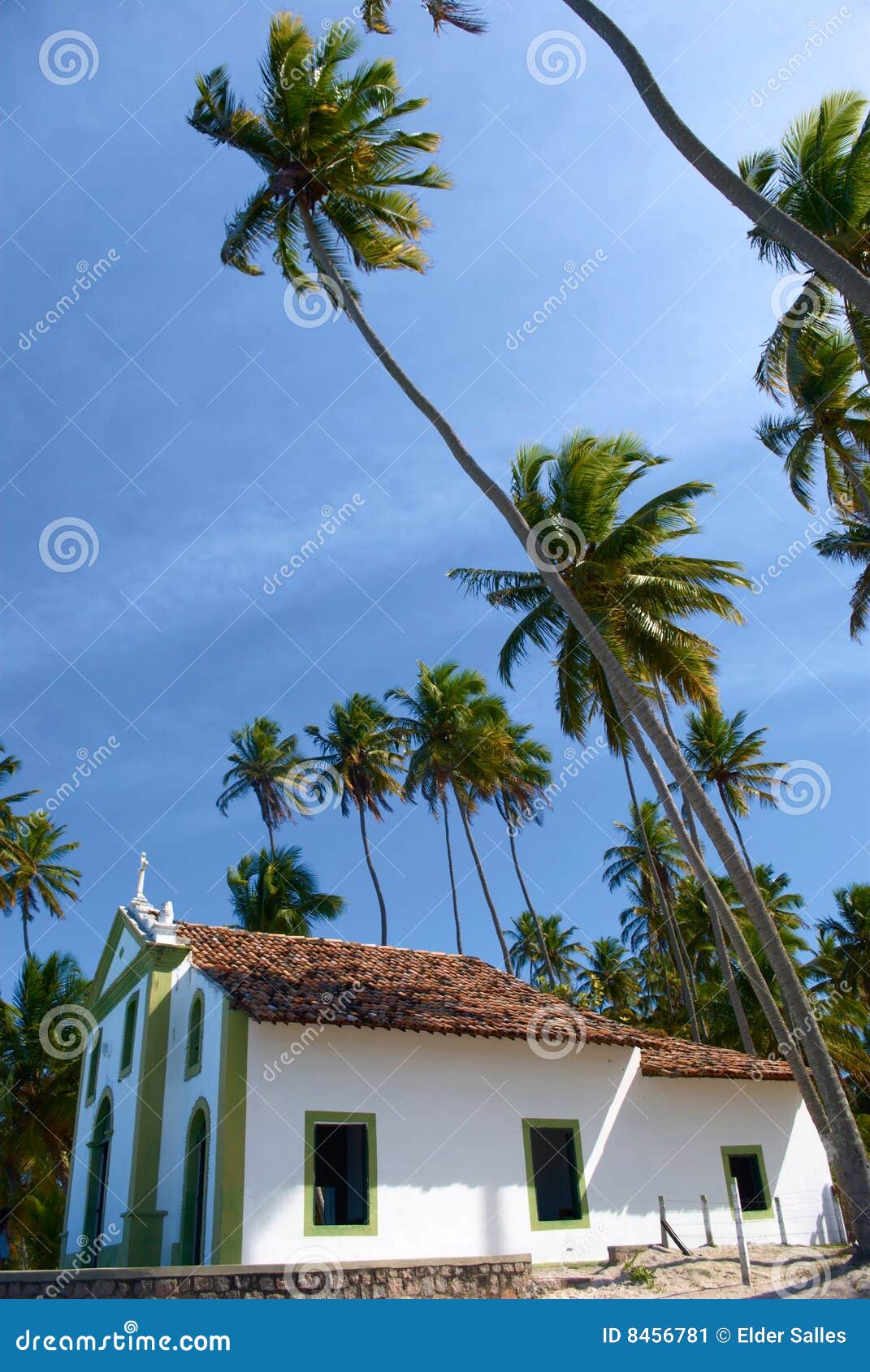 Church in a Tropical Beach in Pernambuco, Brazil Stock Image - Image of ...