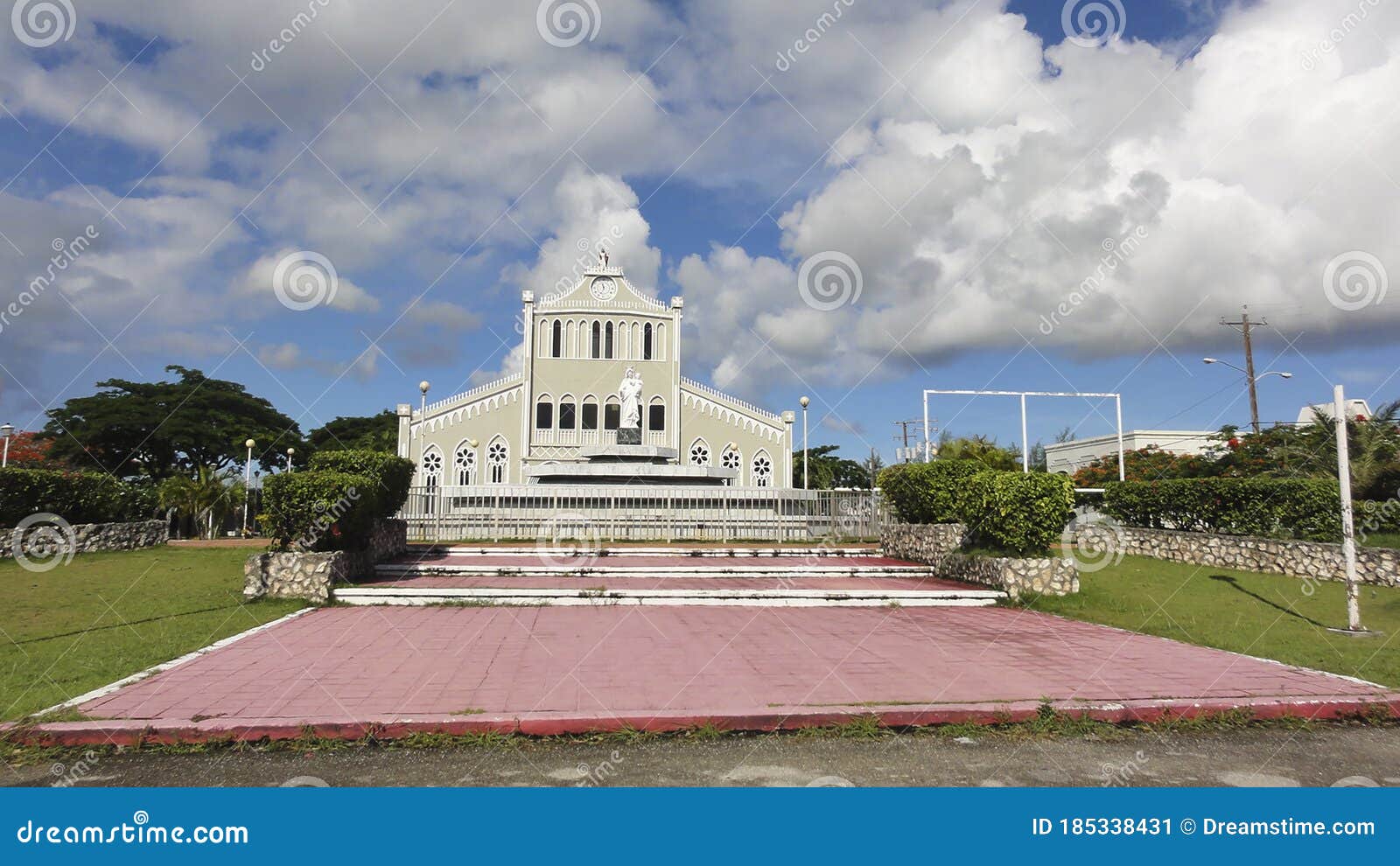 The Church on the Tropical Island Saipan Stock Image - Image of saipan ...