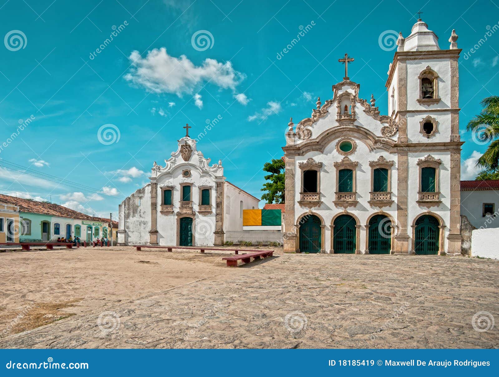 Church in tropical village stock image. Image of alagoas - 18185419