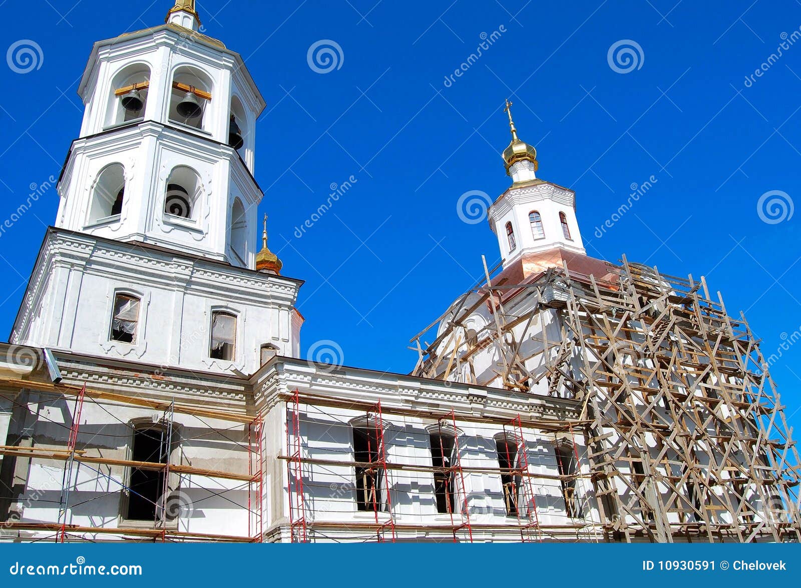 Church under construction stock image. Image of destroyed - 10930591