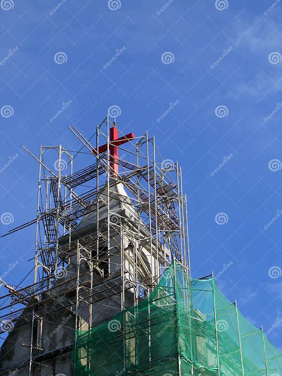 Church under Construction stock photo. Image of tower - 1275086