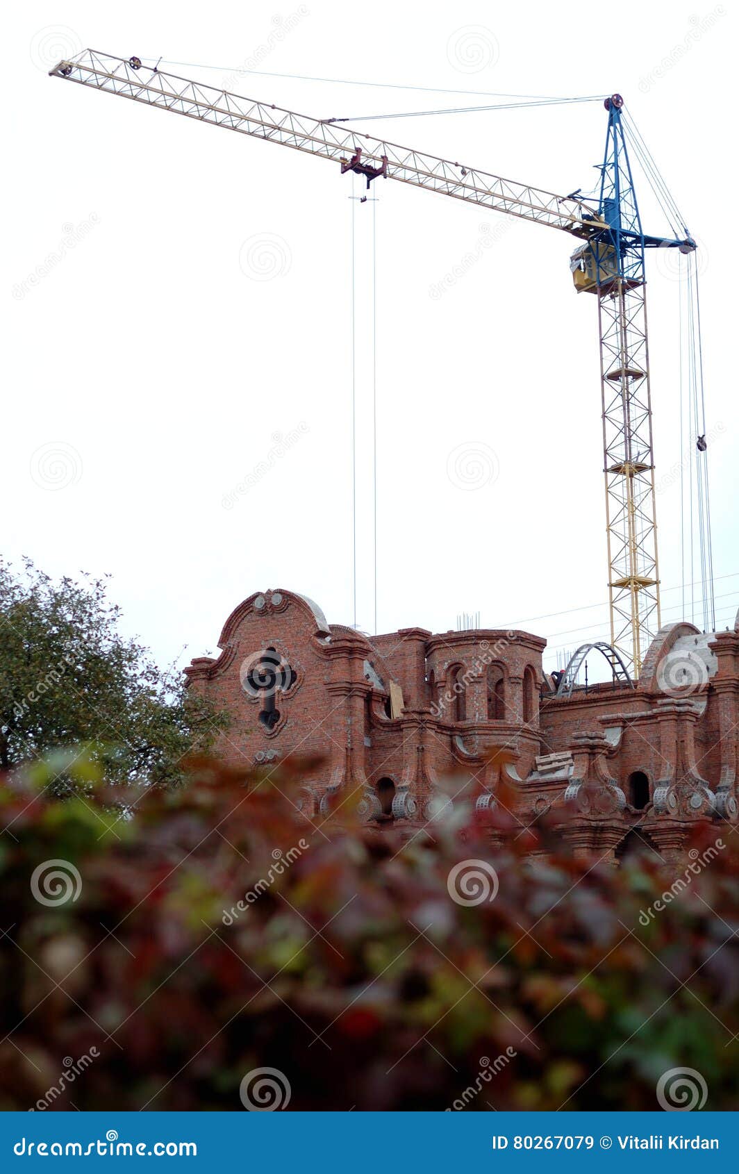 Church under construction stock image. Image of dome - 80267079
