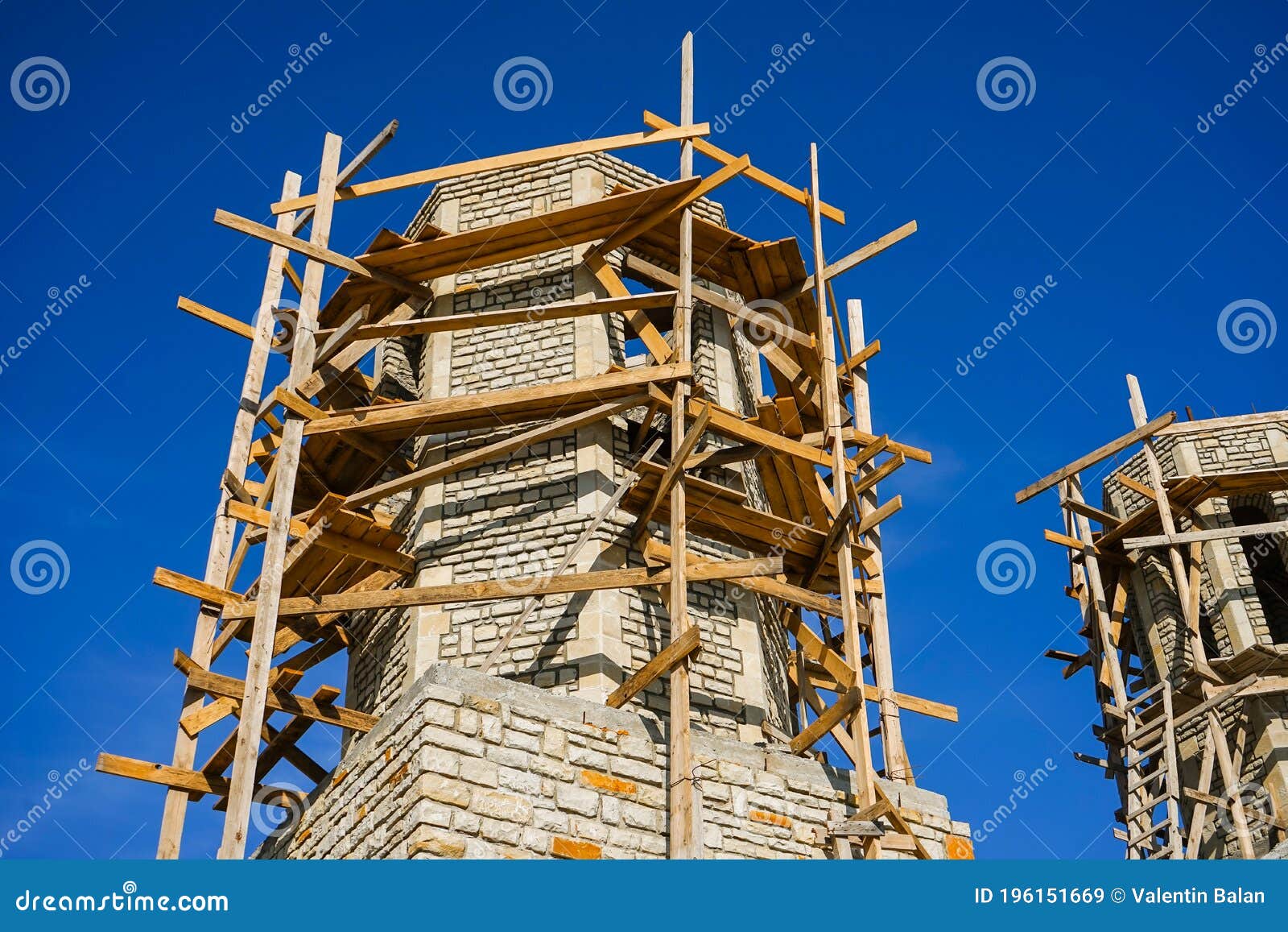 Church under construction. stock image. Image of famous - 196151669