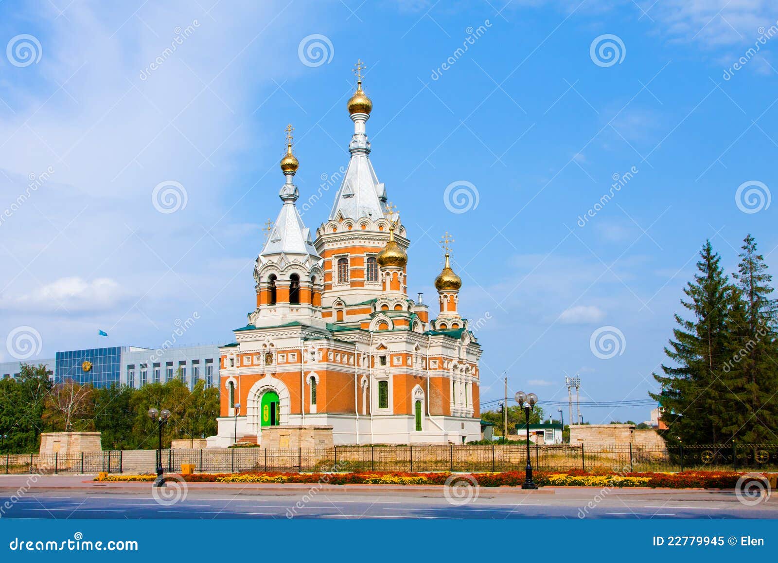 Church in Uralsk city stock image. Image of architecture - 22779945